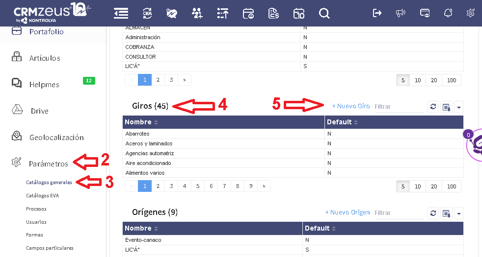 Como dar de alta un Giro en Kontrolya CRM - Soporte - Foro Kontrolya